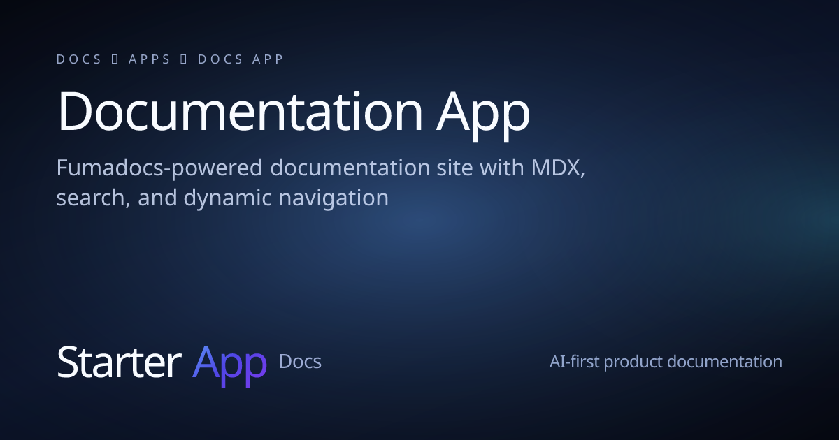 Documentation App | StarterApp Docs