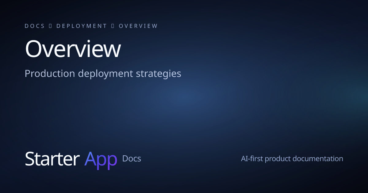 Overview | StarterApp Docs