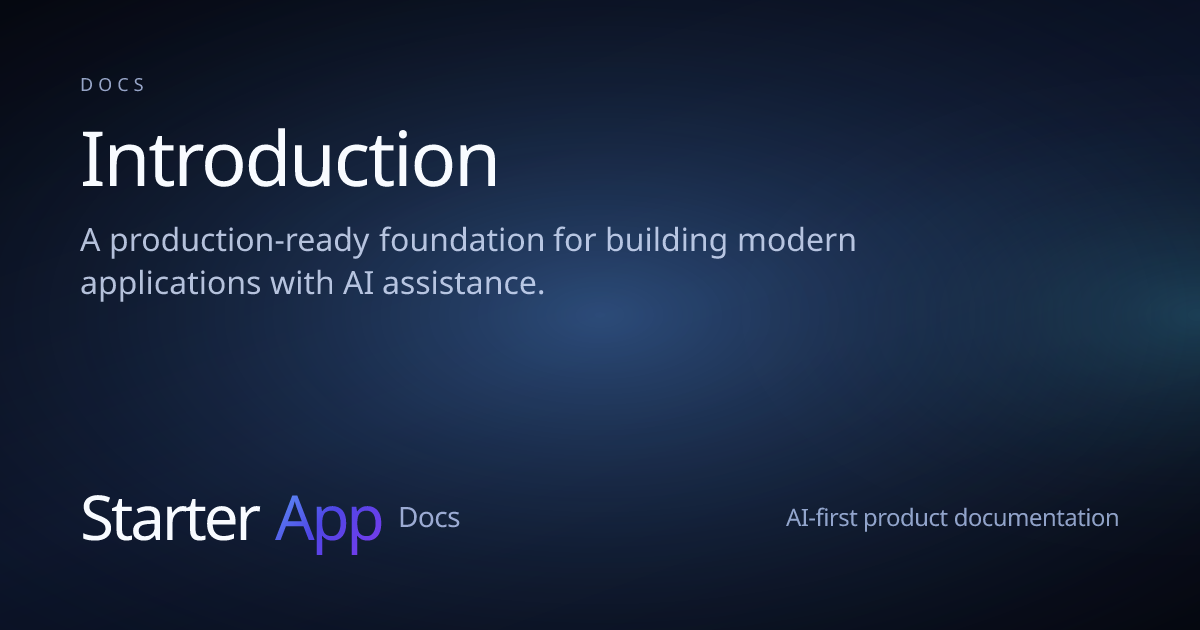 Introduction | StarterApp Docs